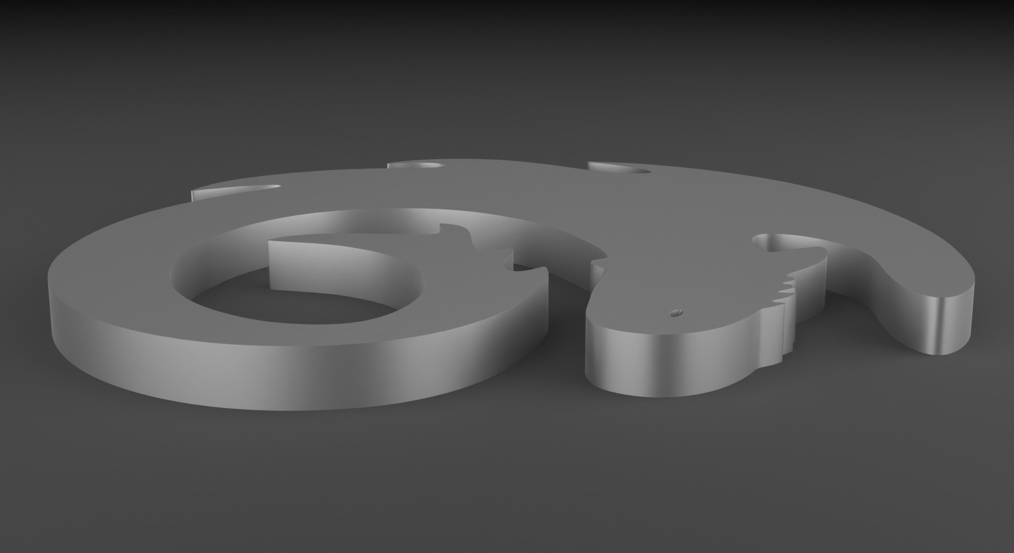 Dragon Emblem 3D model Logo Toothless Style For 3D Printing 3D model 3D ...