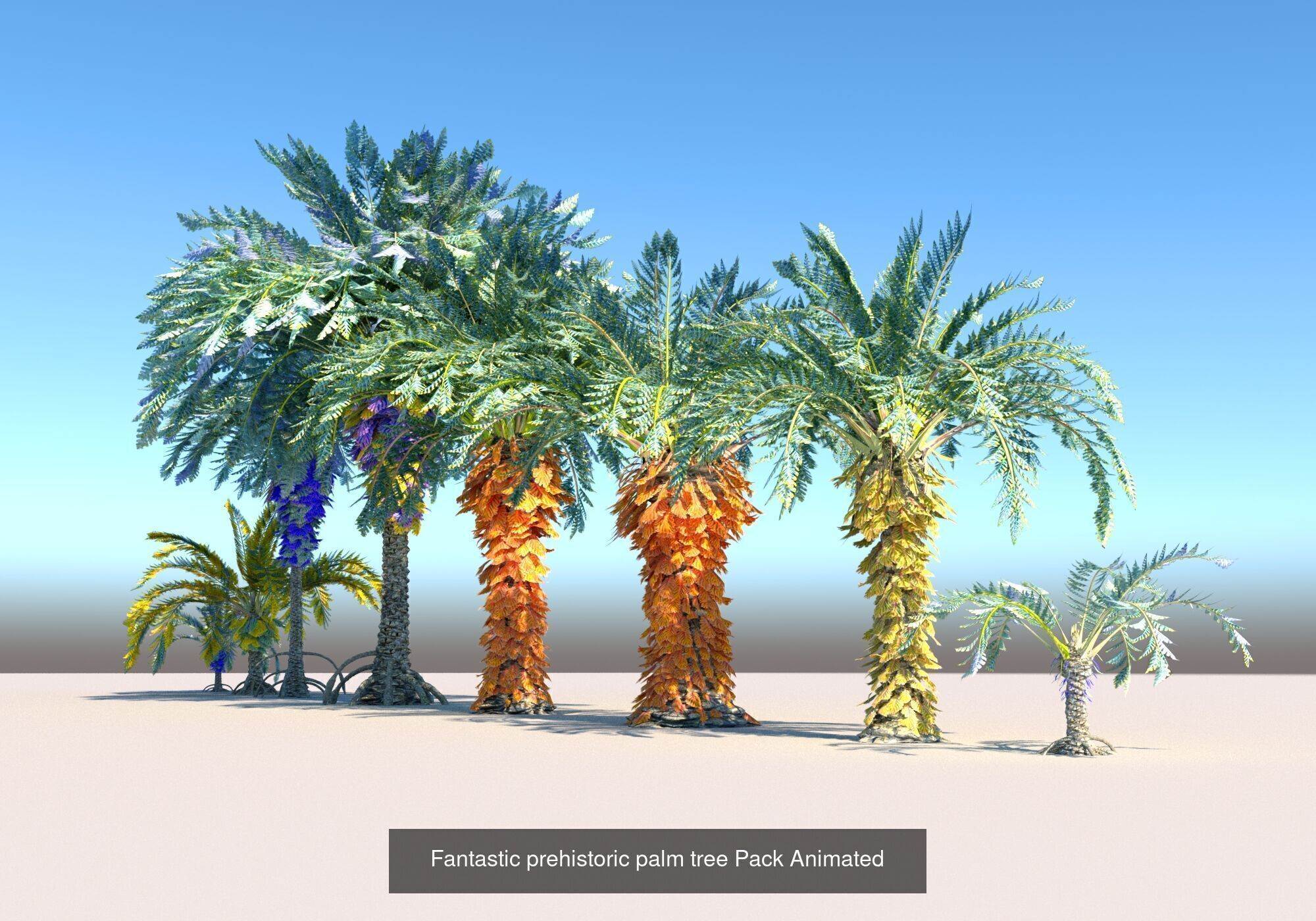 3D Model Collection Alien Plants Animated Pack VR / AR / low-poly ...