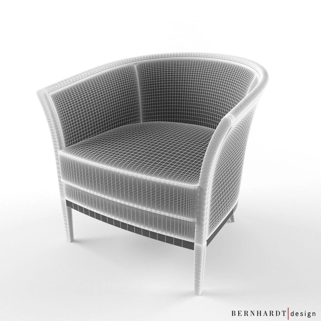 Bernhardt Design Madeleine armchair 3D model | CGTrader