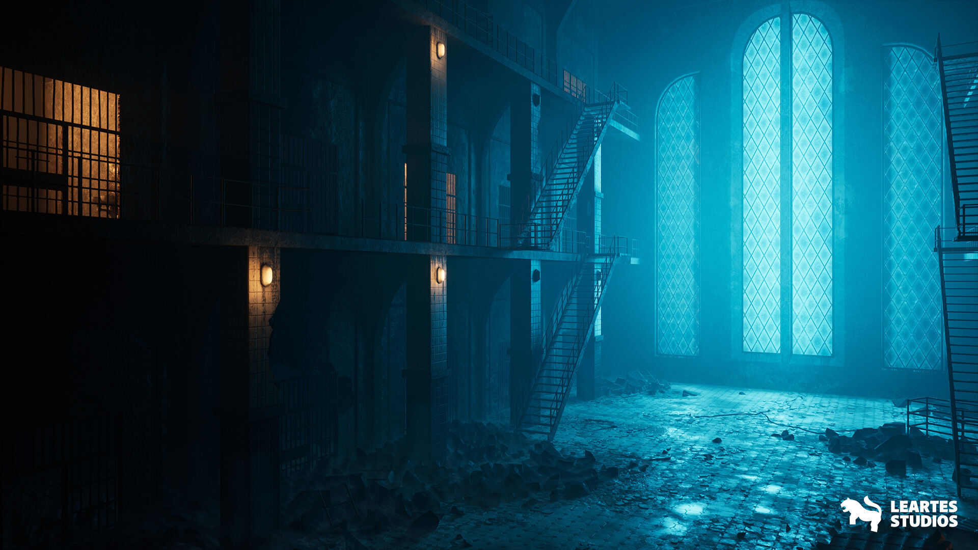 3D model Haunted Prison Environment VR / AR / low-poly | CGTrader
