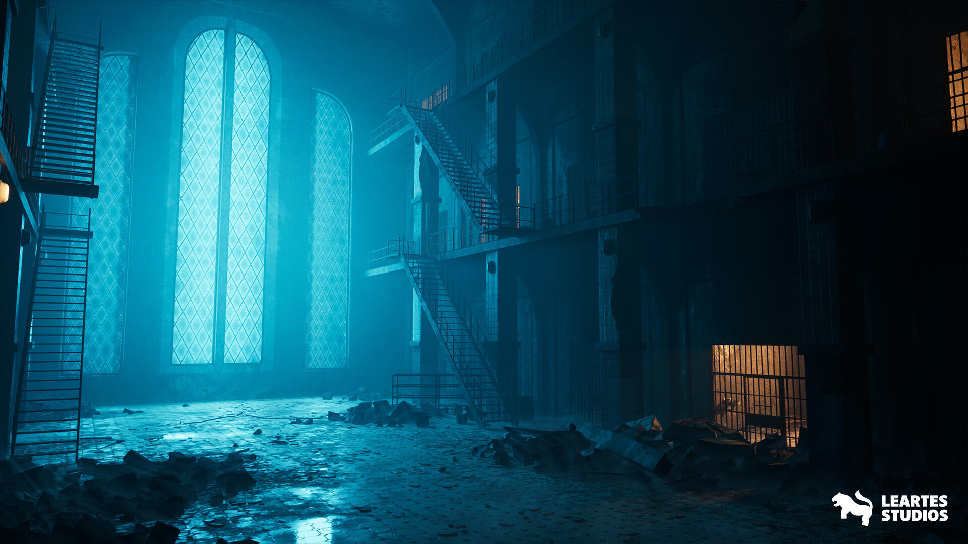 3D model Haunted Prison Environment VR / AR / low-poly | CGTrader