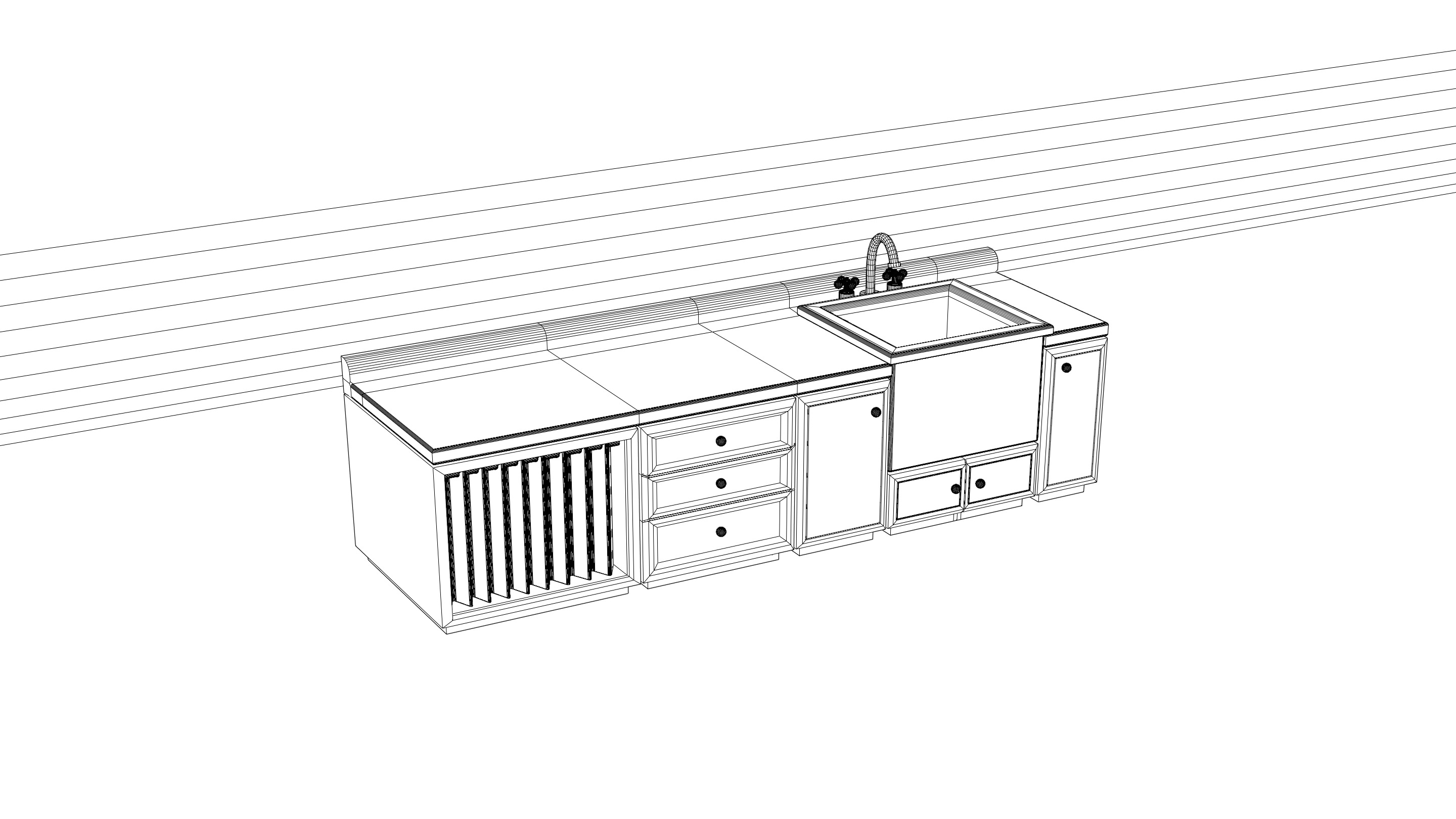 Kitchen Countertop 3D Model free 3D model | CGTrader