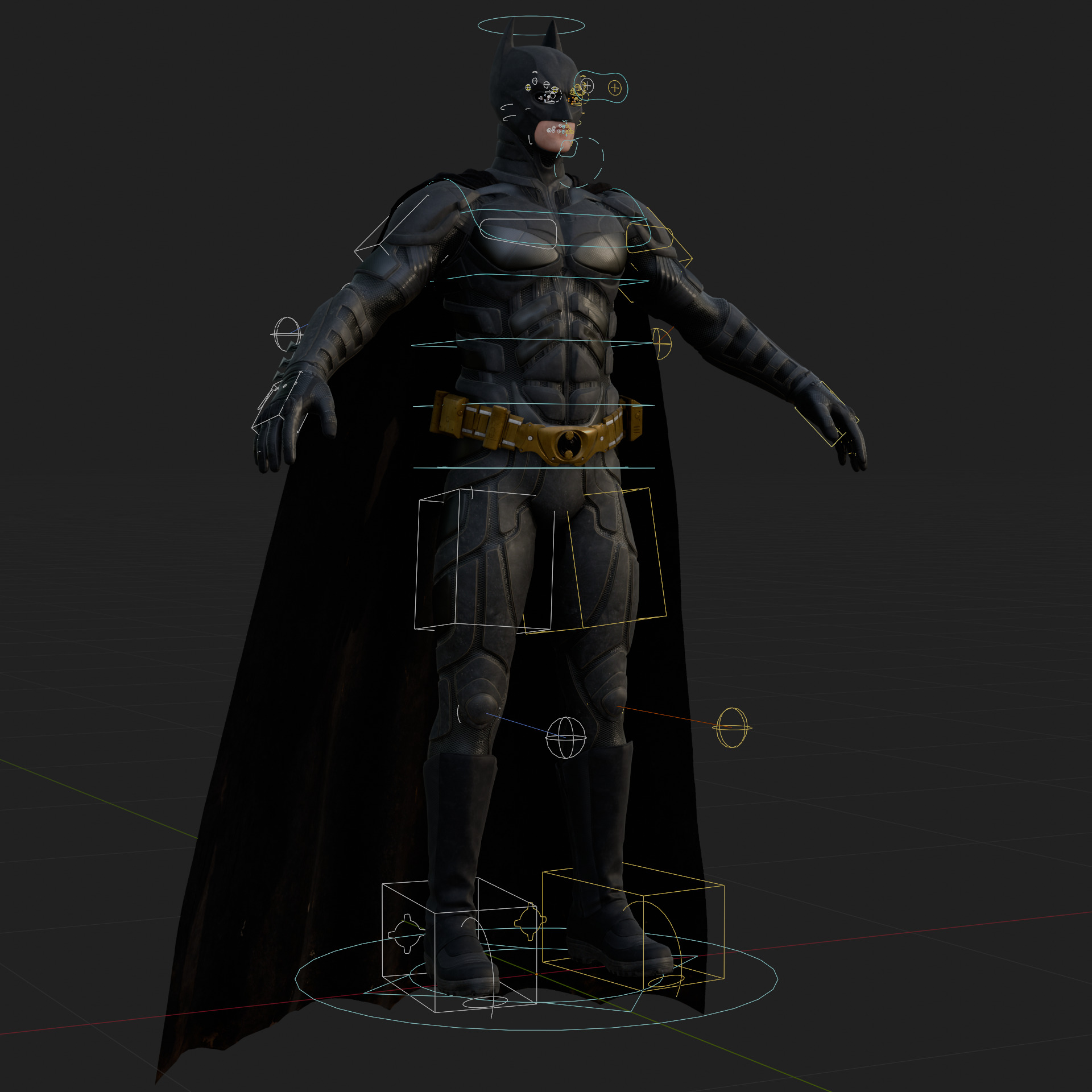3D model Dark Knight Batman 3D Model Rigged PBR Superhero FBX OBJ ...