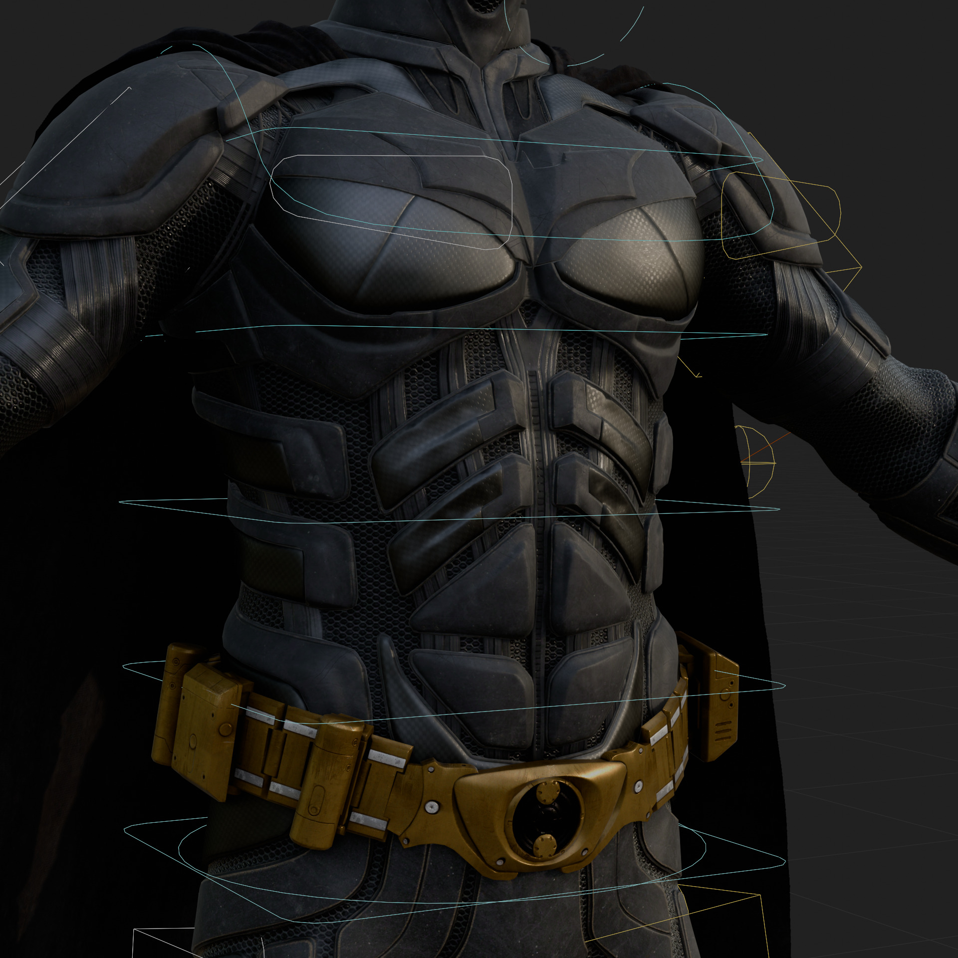 3D model Dark Knight Batman 3D Model Rigged PBR Superhero FBX OBJ ...
