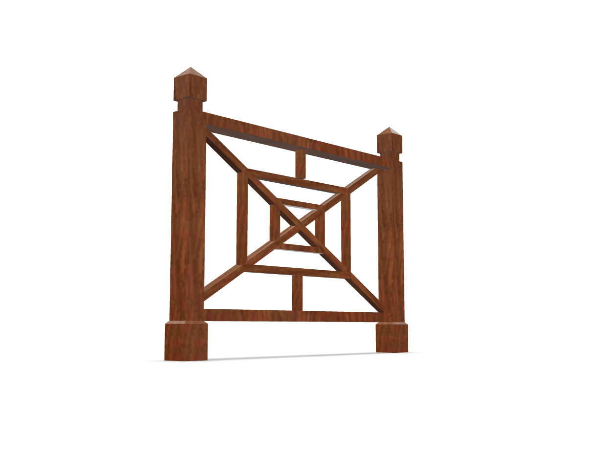 10 Wooden Railings 3D Models SKP FBX OBJ STL 3D model | CGTrader
