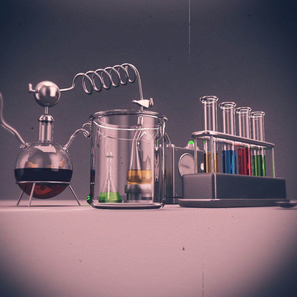Chemistry Equipment 3D model | CGTrader