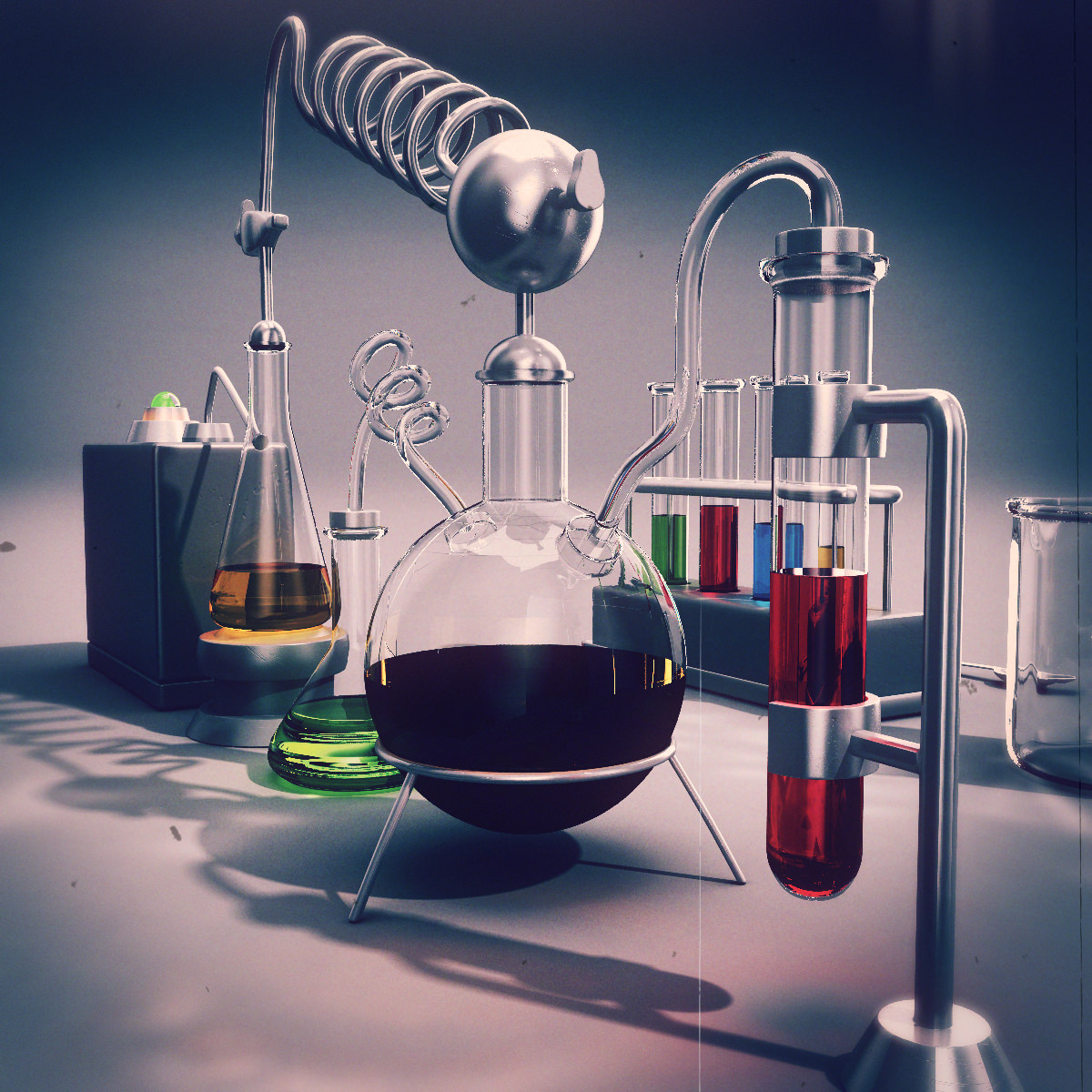 Chemistry Equipment 3D model | CGTrader