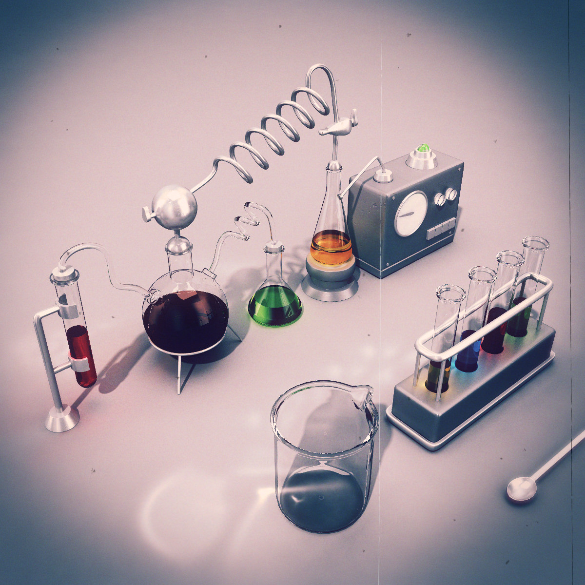 Chemistry Equipment 3D model | CGTrader