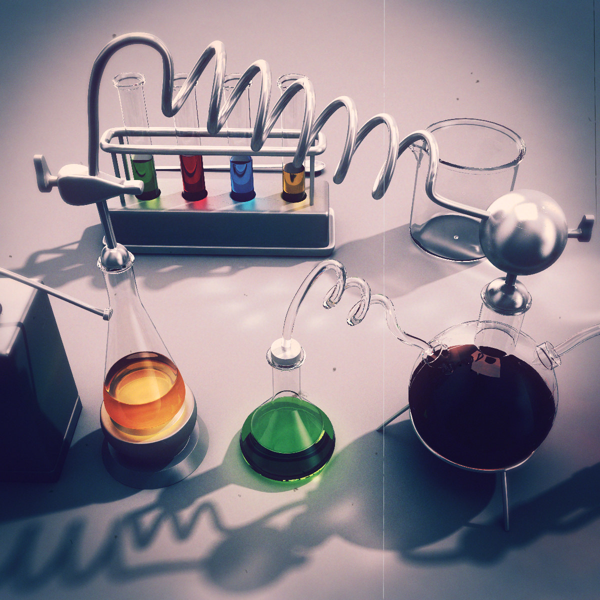 Chemistry Equipment 3D model | CGTrader