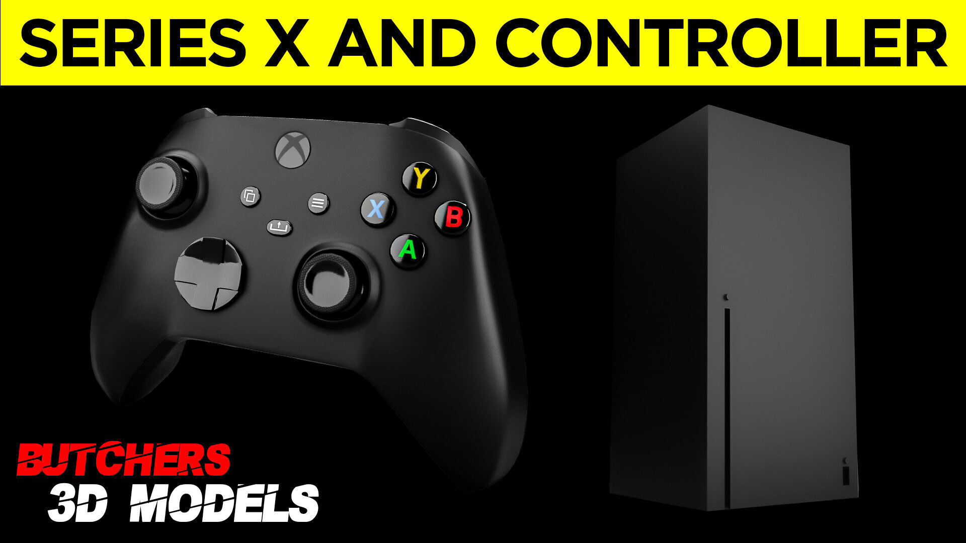 Xbox series X and Controller - low poly game ready asset free VR / AR ...
