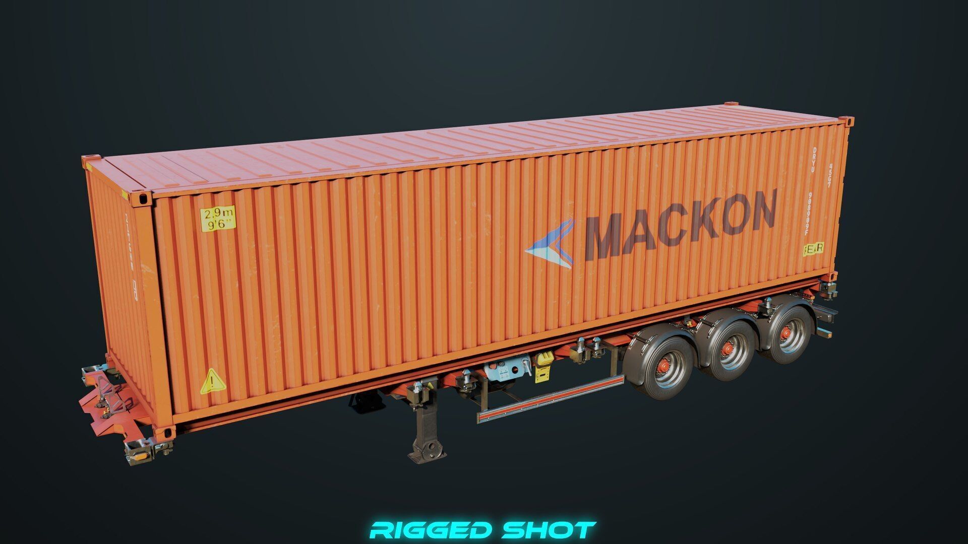 3D model Container Carrier Trailer 02 All PBR Unity UE Textures VR / AR / low-poly | CGTrader