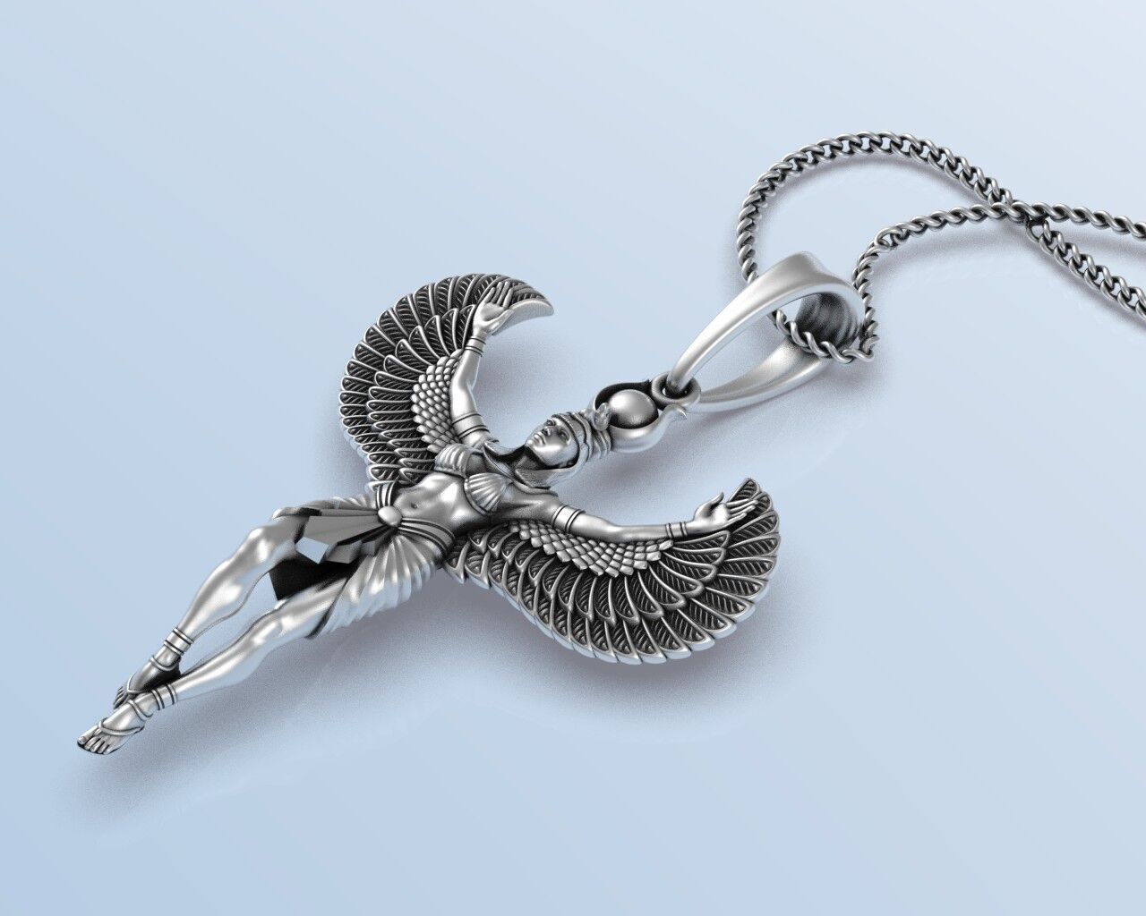 Egyptian Goddess ISIS pendant 3D model 3D printable | CGTrader