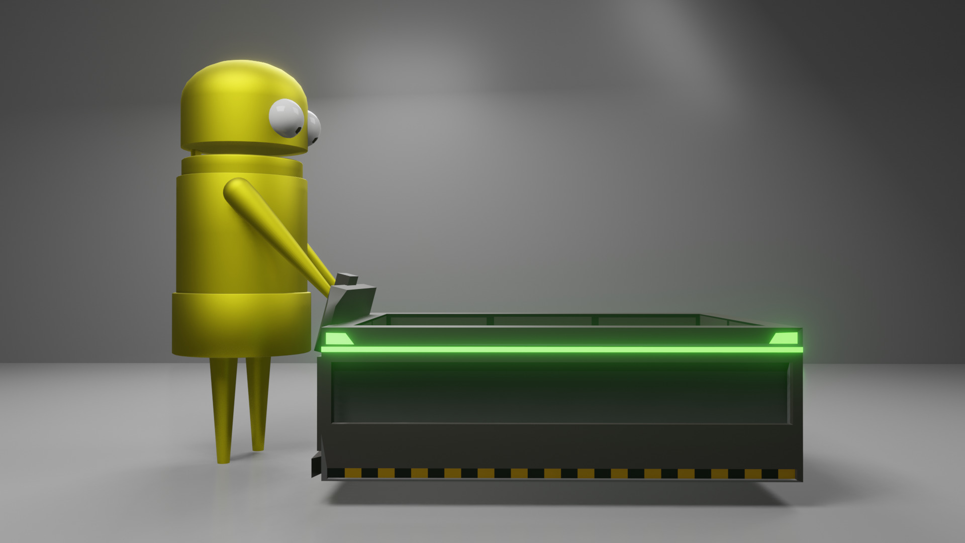 3D model R E P O character with cart 1 repo1 stylized robot VR / AR ...