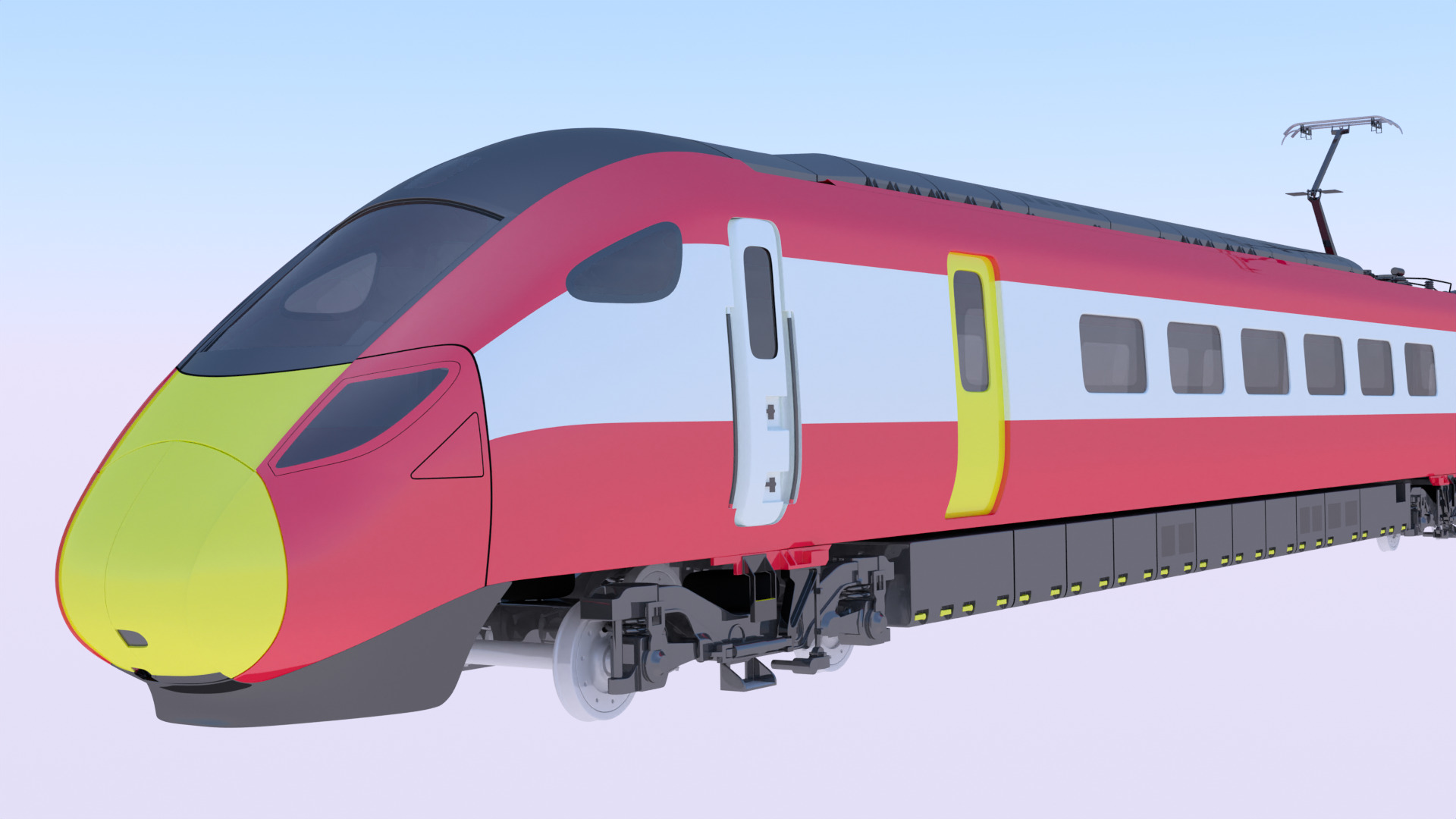 Hitachi Azuma train exterior 3D model | CGTrader