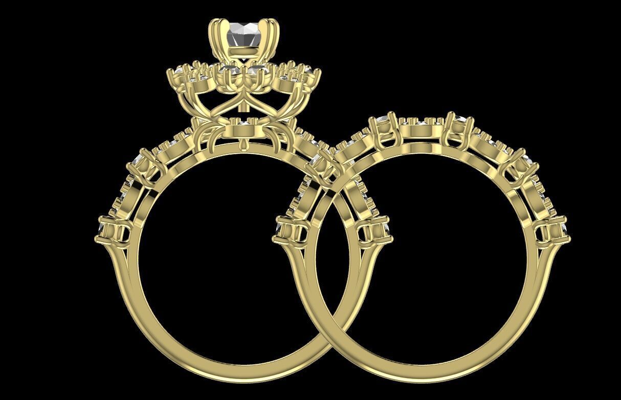 Woman twin diamond 3D model 3D printable | CGTrader