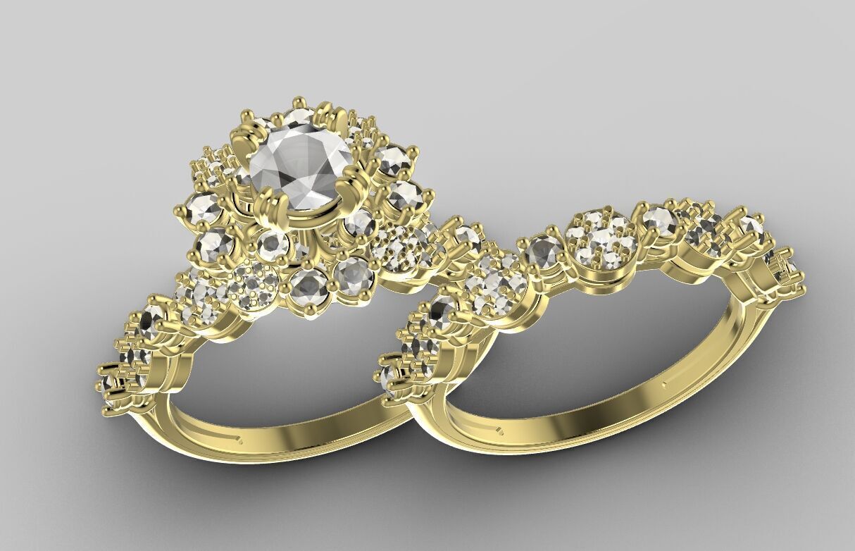 Woman twin diamond 3D model 3D printable | CGTrader