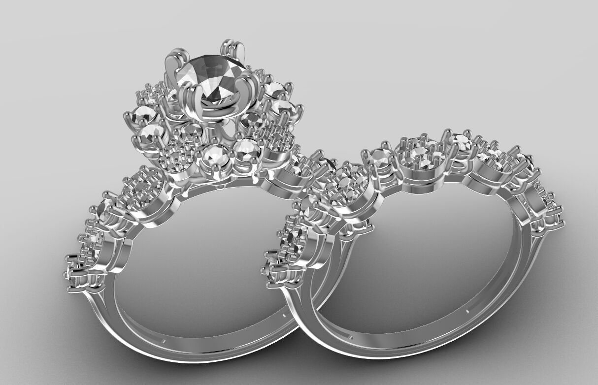 Woman twin diamond 3D model 3D printable | CGTrader