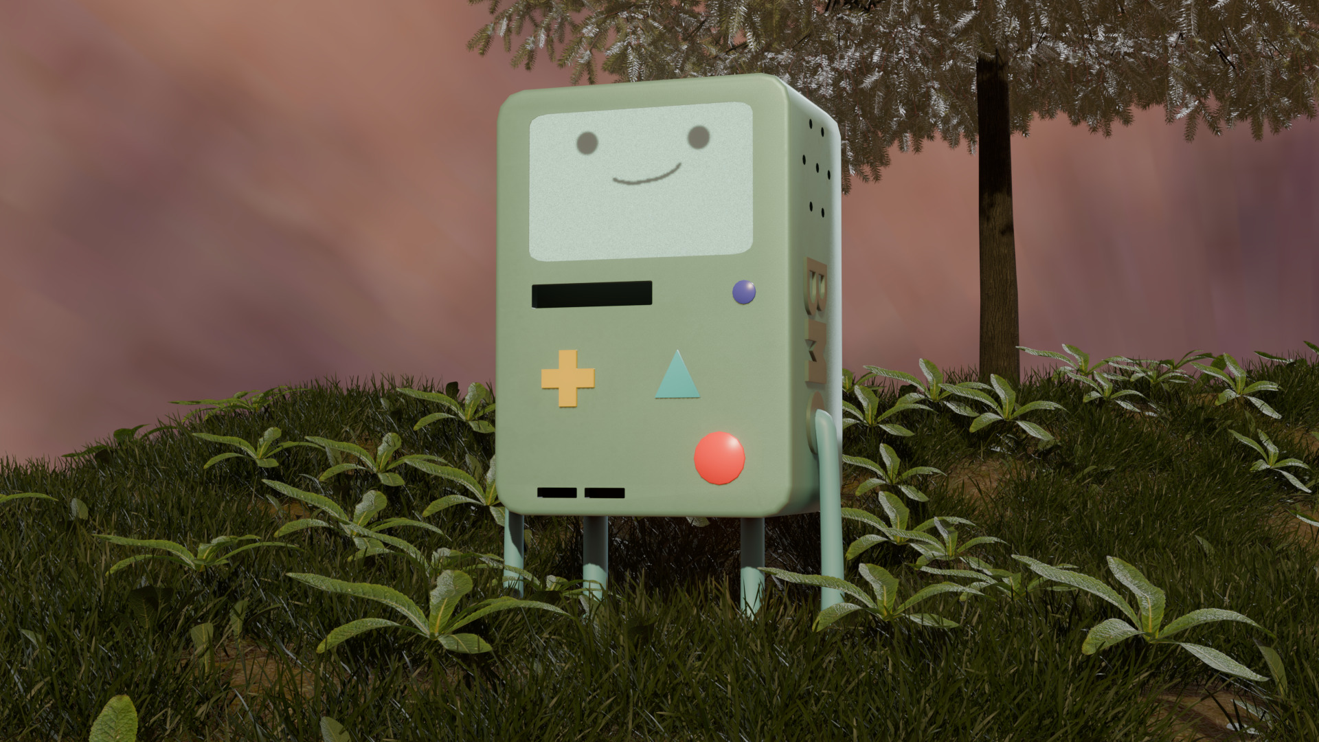 BMO of adventure time free VR / AR / low-poly 3D model | CGTrader