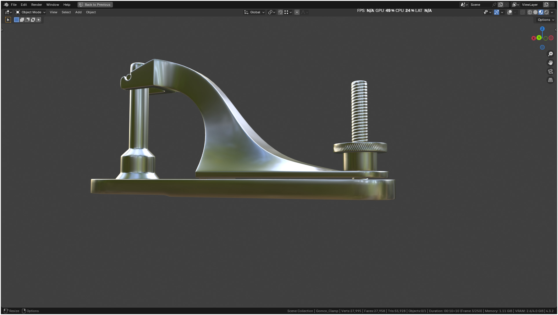 Gomco Circumcision Clamp 3D model | CGTrader