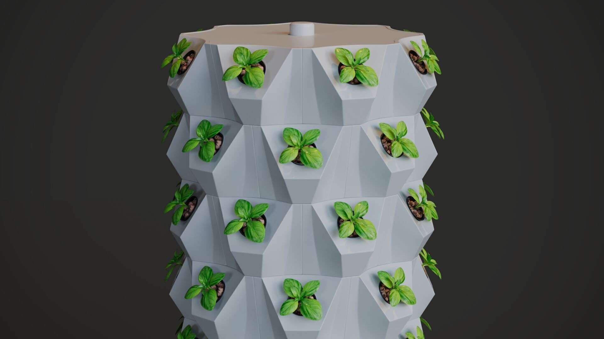 Hydroponics Tower Growing System 3D model | CGTrader