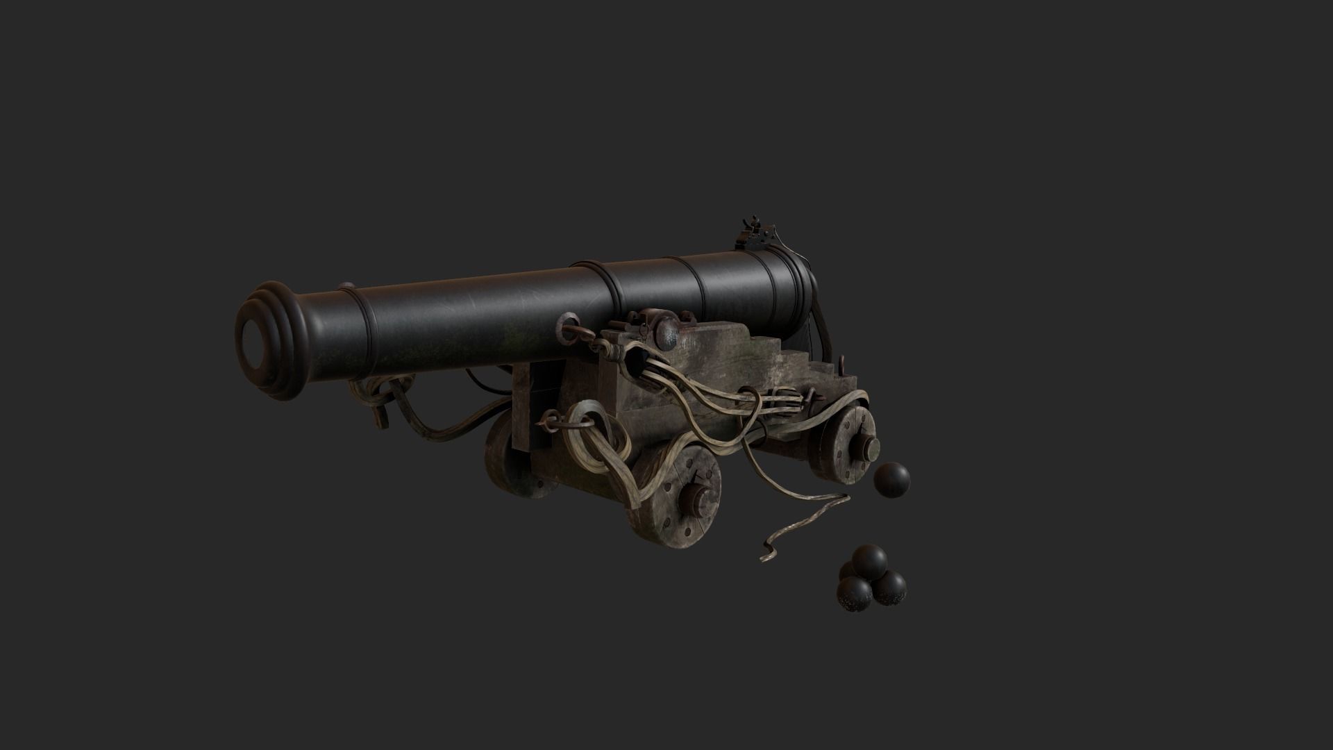 3D model Canon cannon VR / AR / low-poly | CGTrader