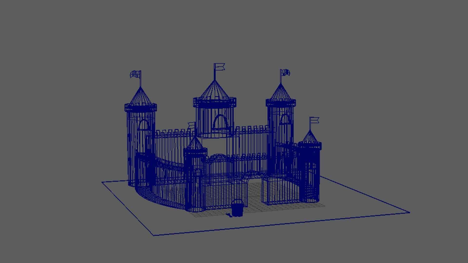 Low Poly Sand Castle free VR / AR / low-poly 3D model | CGTrader