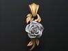 Rose Pendant v2 3D model 3D printable | CGTrader