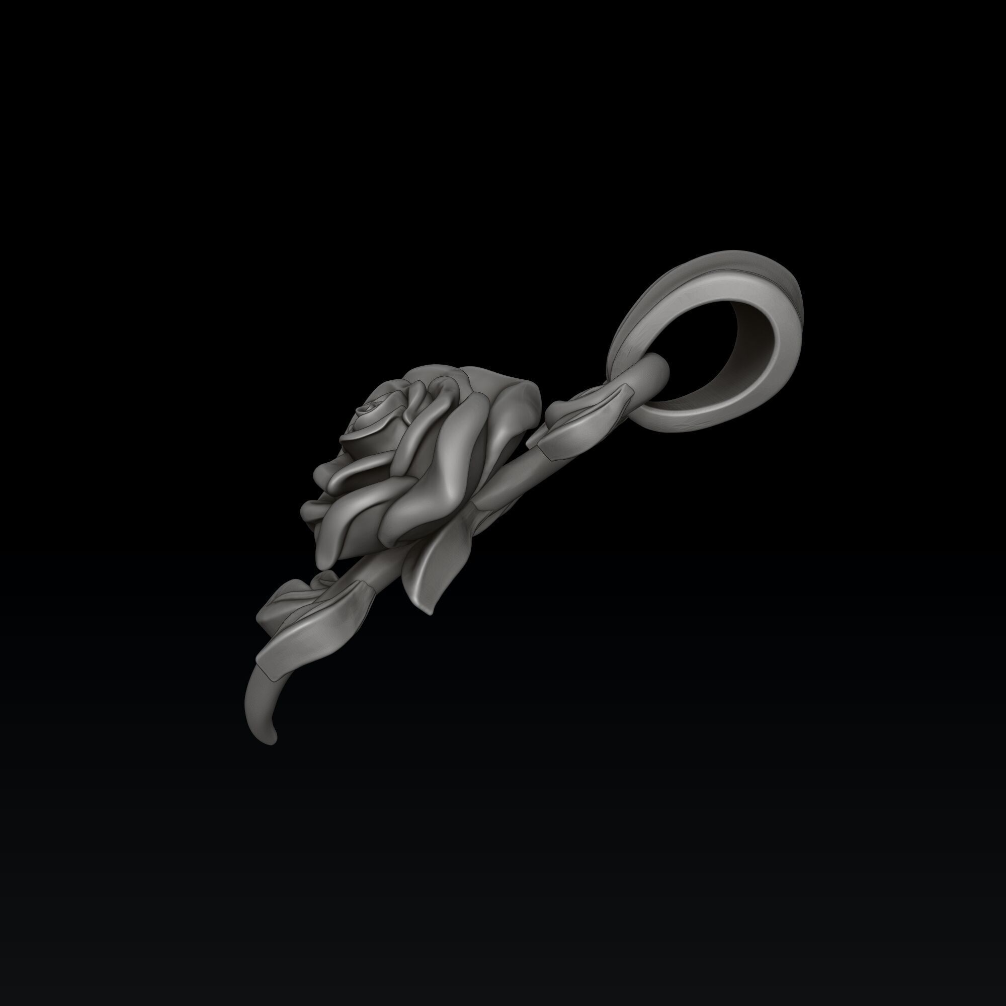Rose Pendant v2 3D model 3D printable | CGTrader