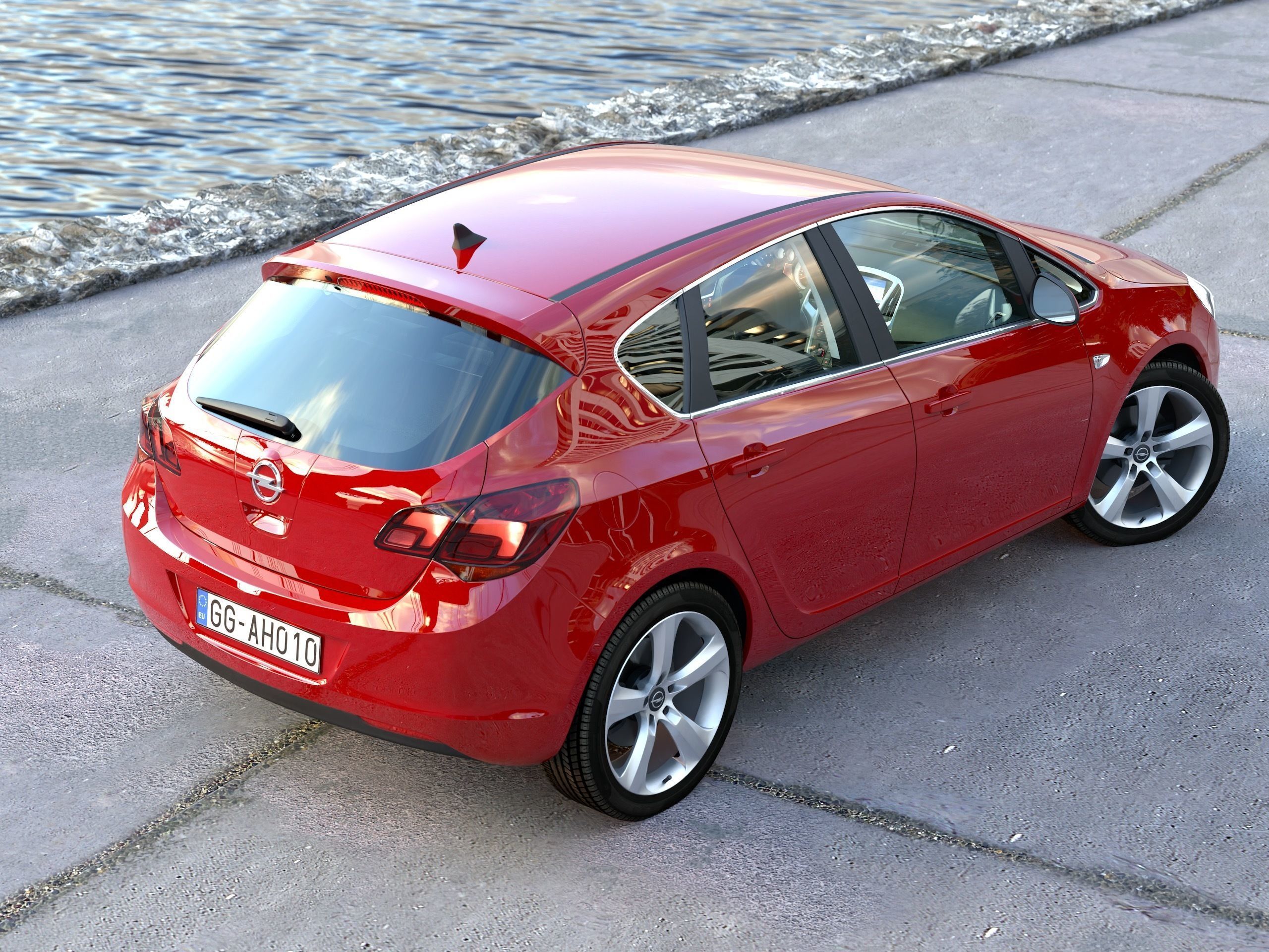 Opel Astra Hatchback 2010 3D model animated rigged | CGTrader