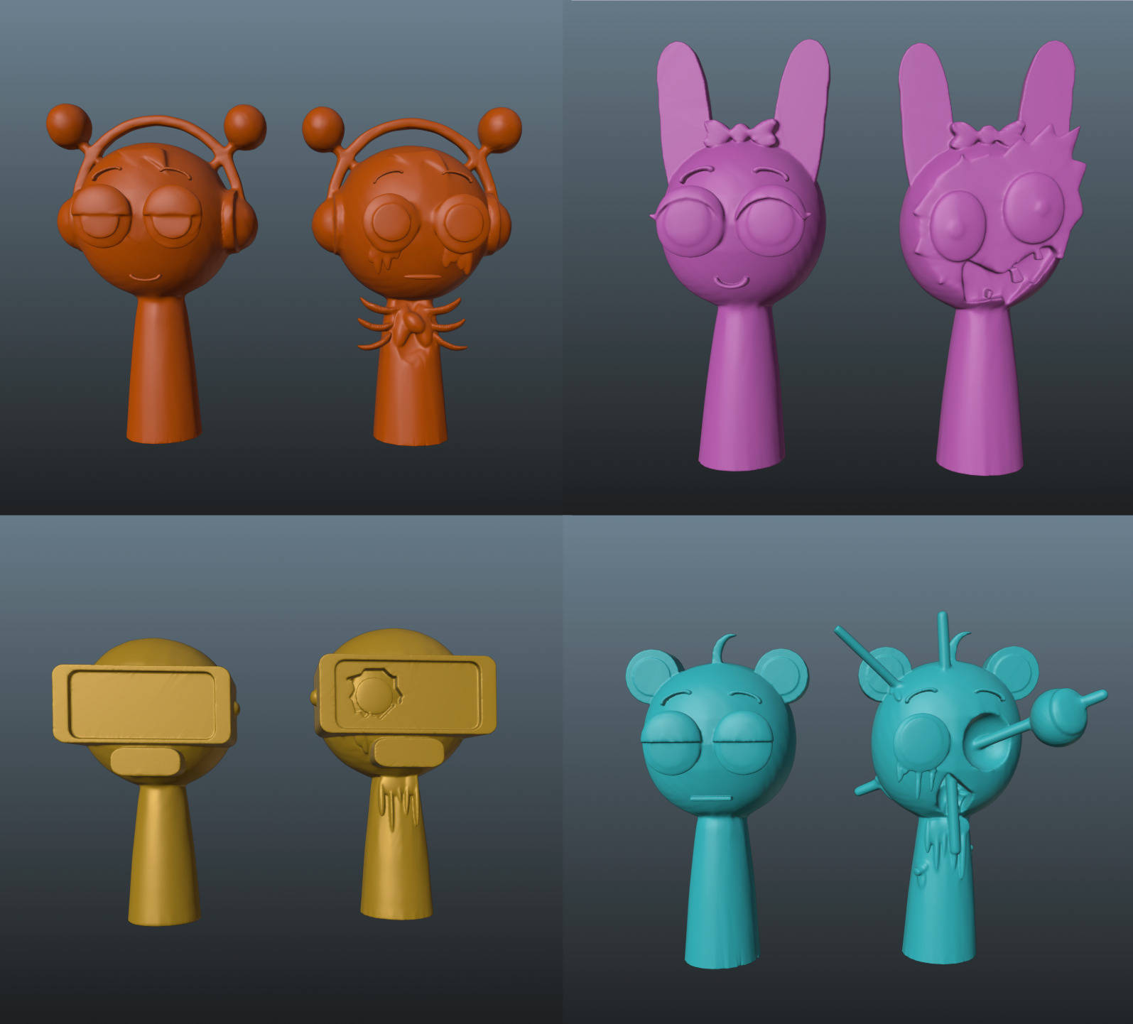 Sprunki Bundle 3D model 3D printable | CGTrader