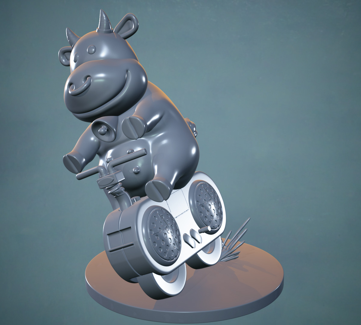 Cow Kart 3D model 3D printable | CGTrader