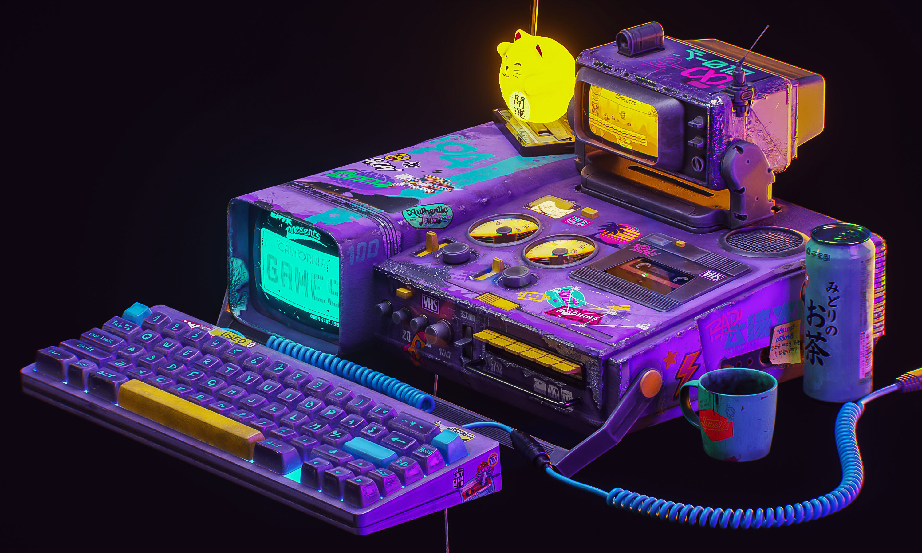 2 Retro Sanyo Cyberdecks 3D Models 3D model | CGTrader