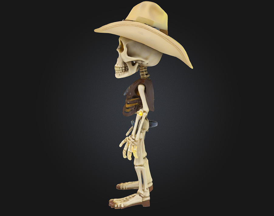 Cowboy Skeleton free 3D model 3D printable | CGTrader