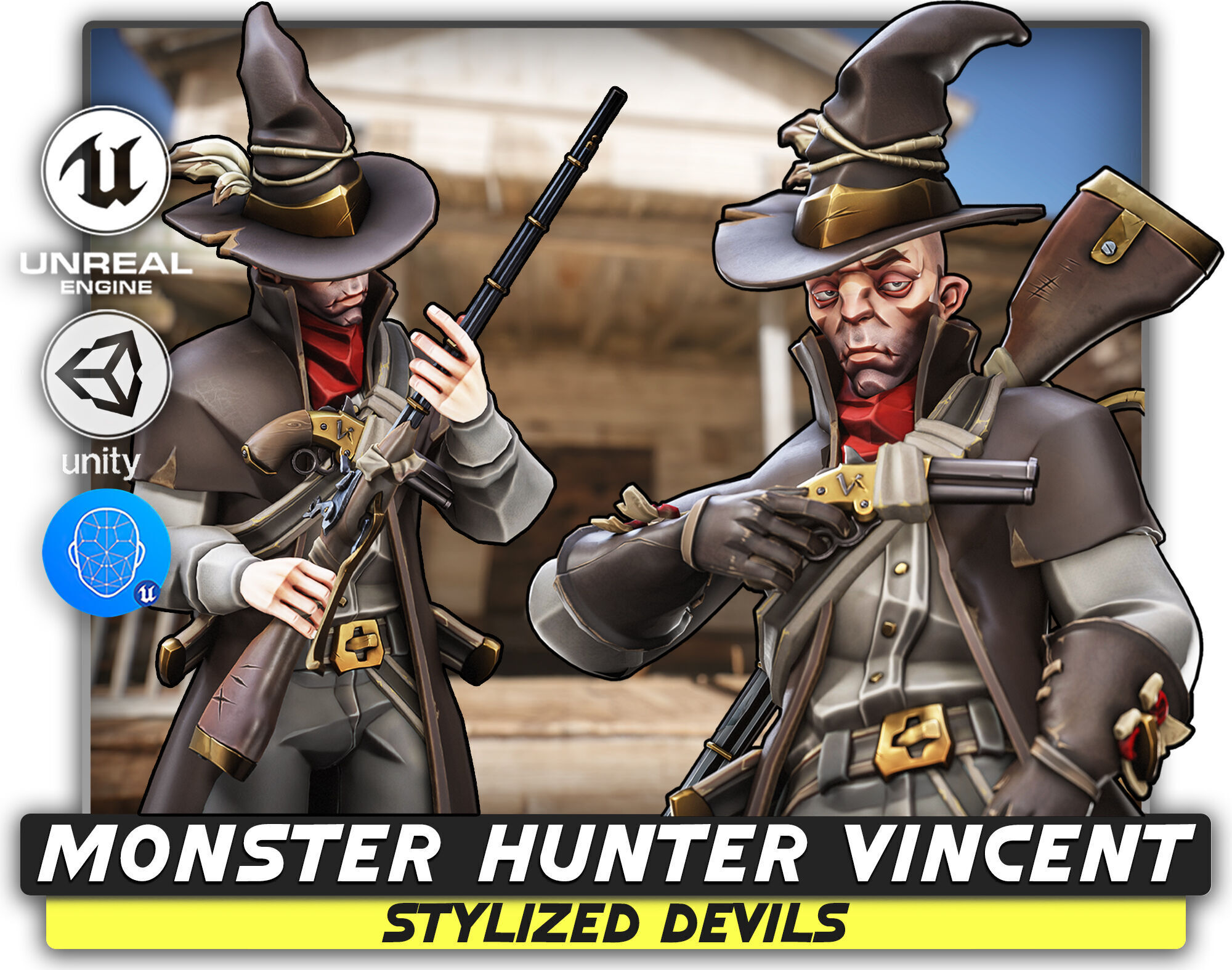 3D model Monster Hunter Vincent - Gothic RPG Medieval Fantasy Hero - 63 ...