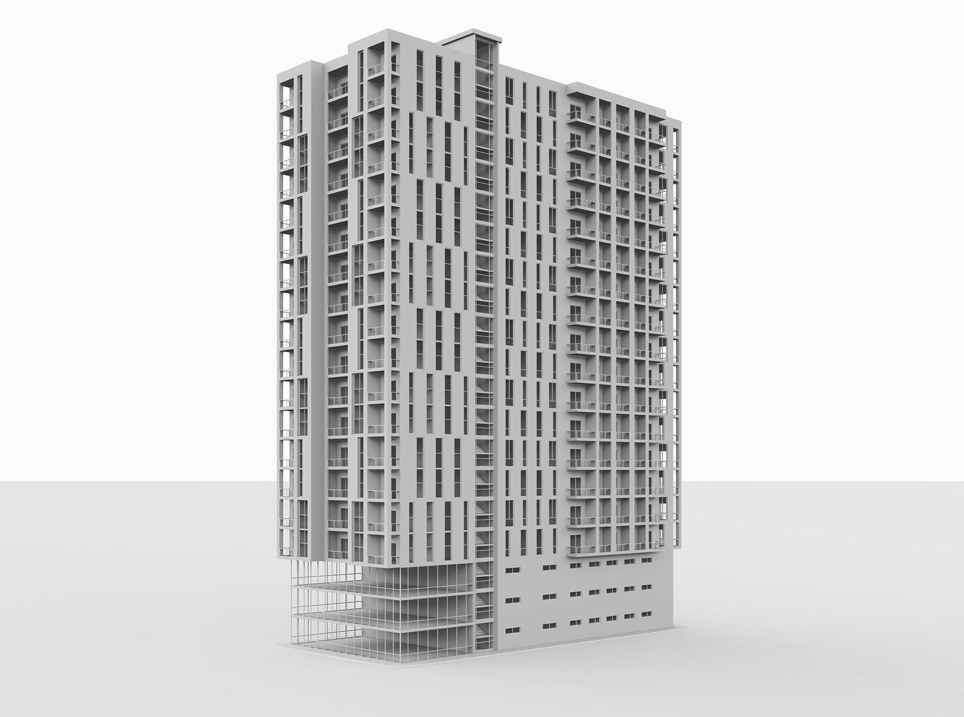 Mixed Use Building 3 3D model | CGTrader