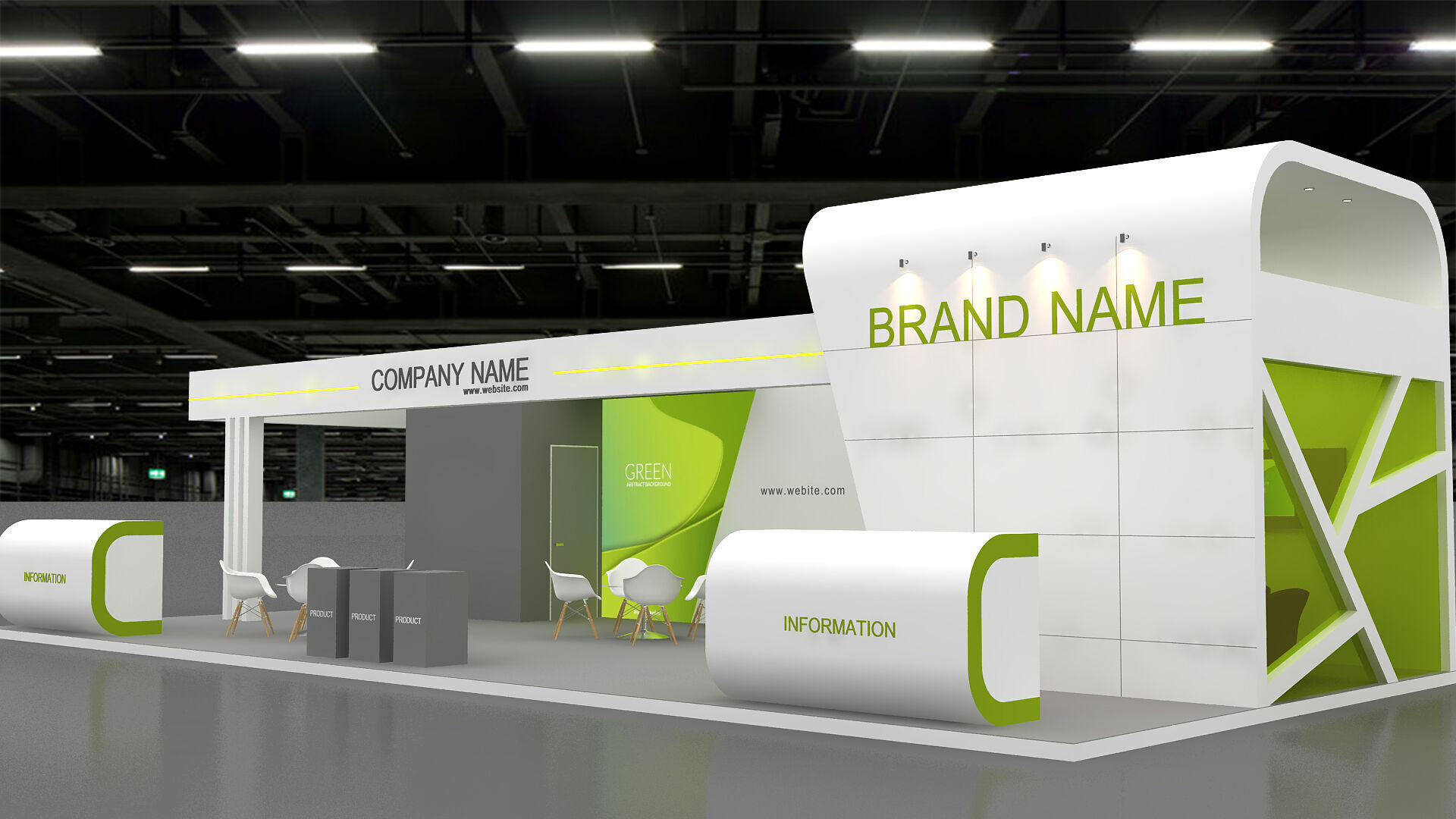 Exhibition booth 3d Model 3D model 3D model | CGTrader