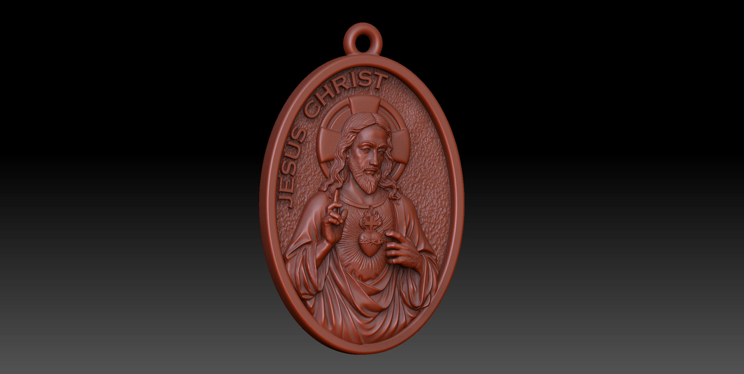 The Sacred Heart of Jesus Christ Christian Medallion 3D model 3D ...