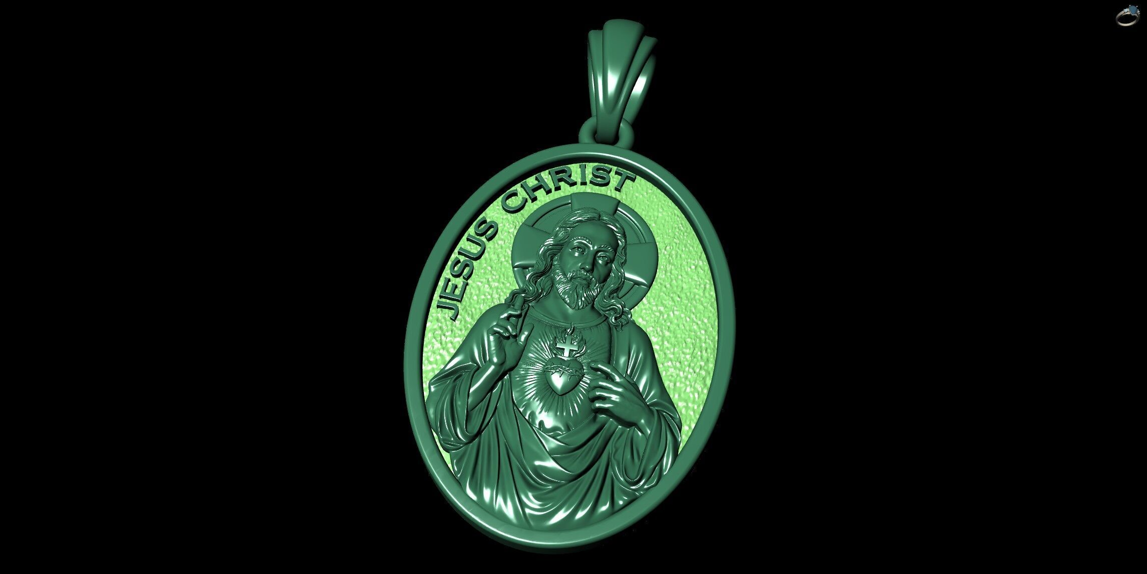 The Sacred Heart of Jesus Christ Christian Medallion 3D model 3D ...
