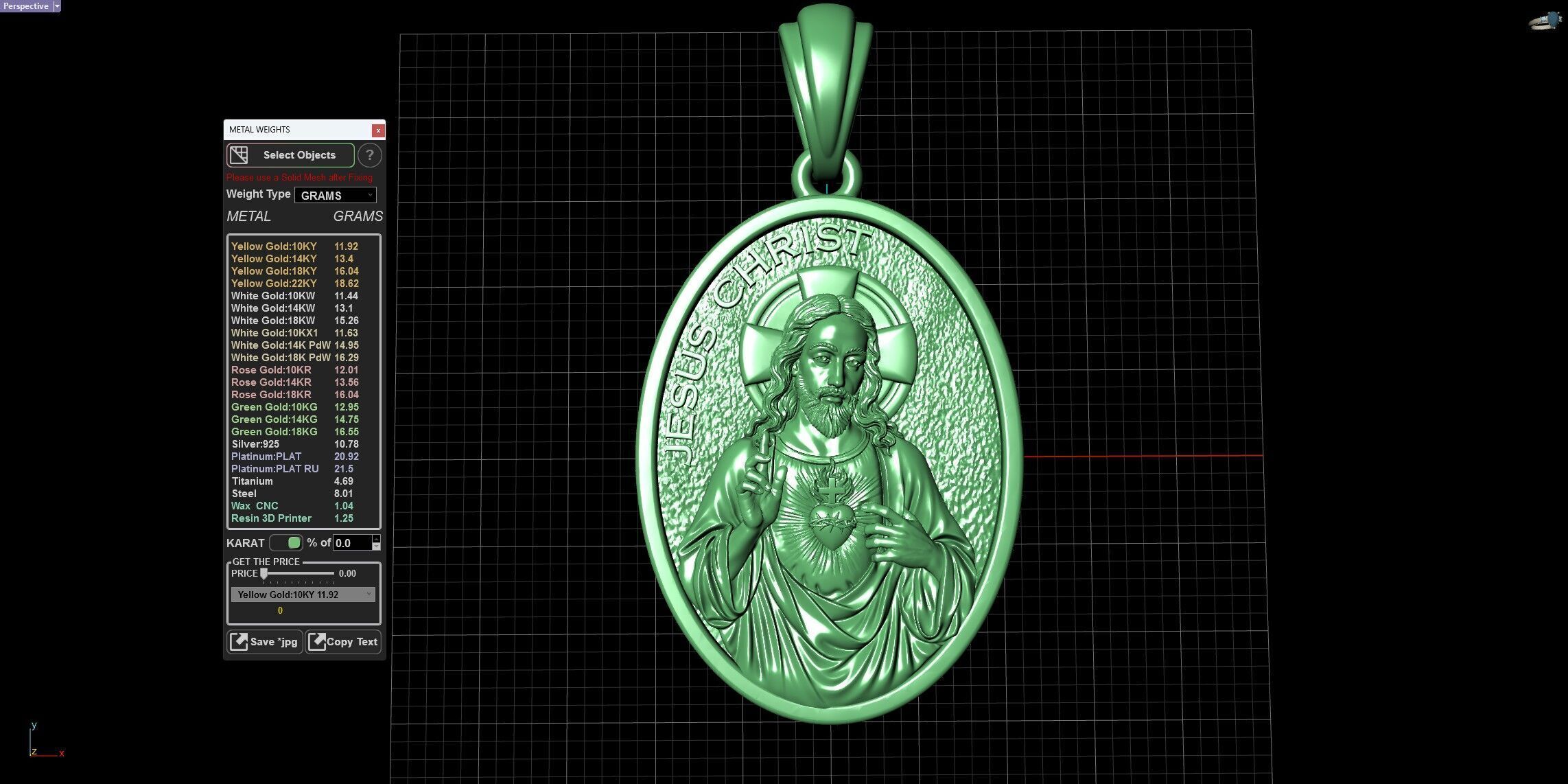 The Sacred Heart of Jesus Christ Christian Medallion 3D model 3D ...