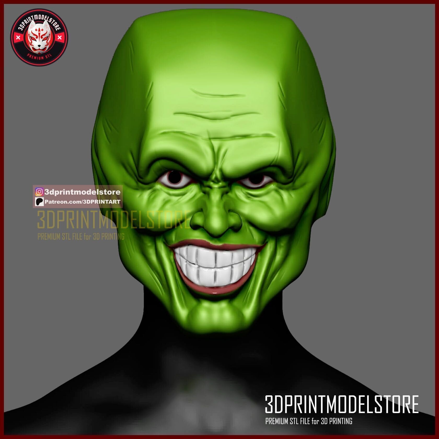 The Mask Mask Cosplay - Halloween - Comic - Skull Helmet 3D model 3D ...
