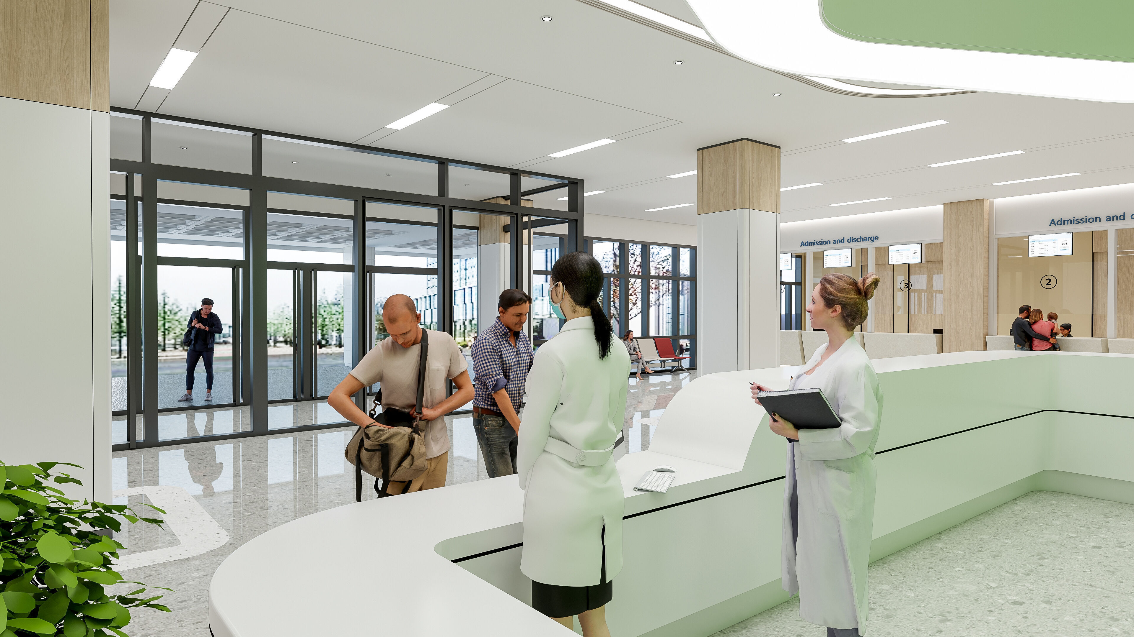 Hospital lobby reception hall 8 3D model | CGTrader