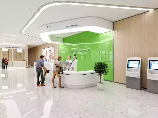 Hospital lobby reception hall 8 3D model | CGTrader