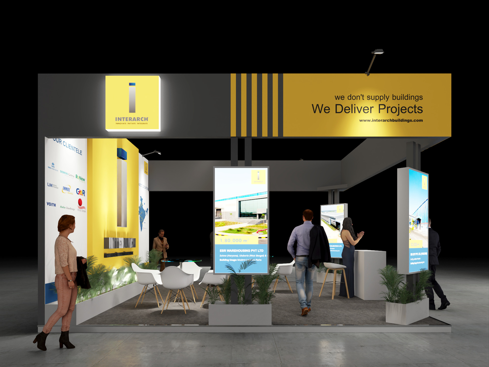 Exhibition Stand 6x6 3Sides D1V1 3D model 3D model | CGTrader