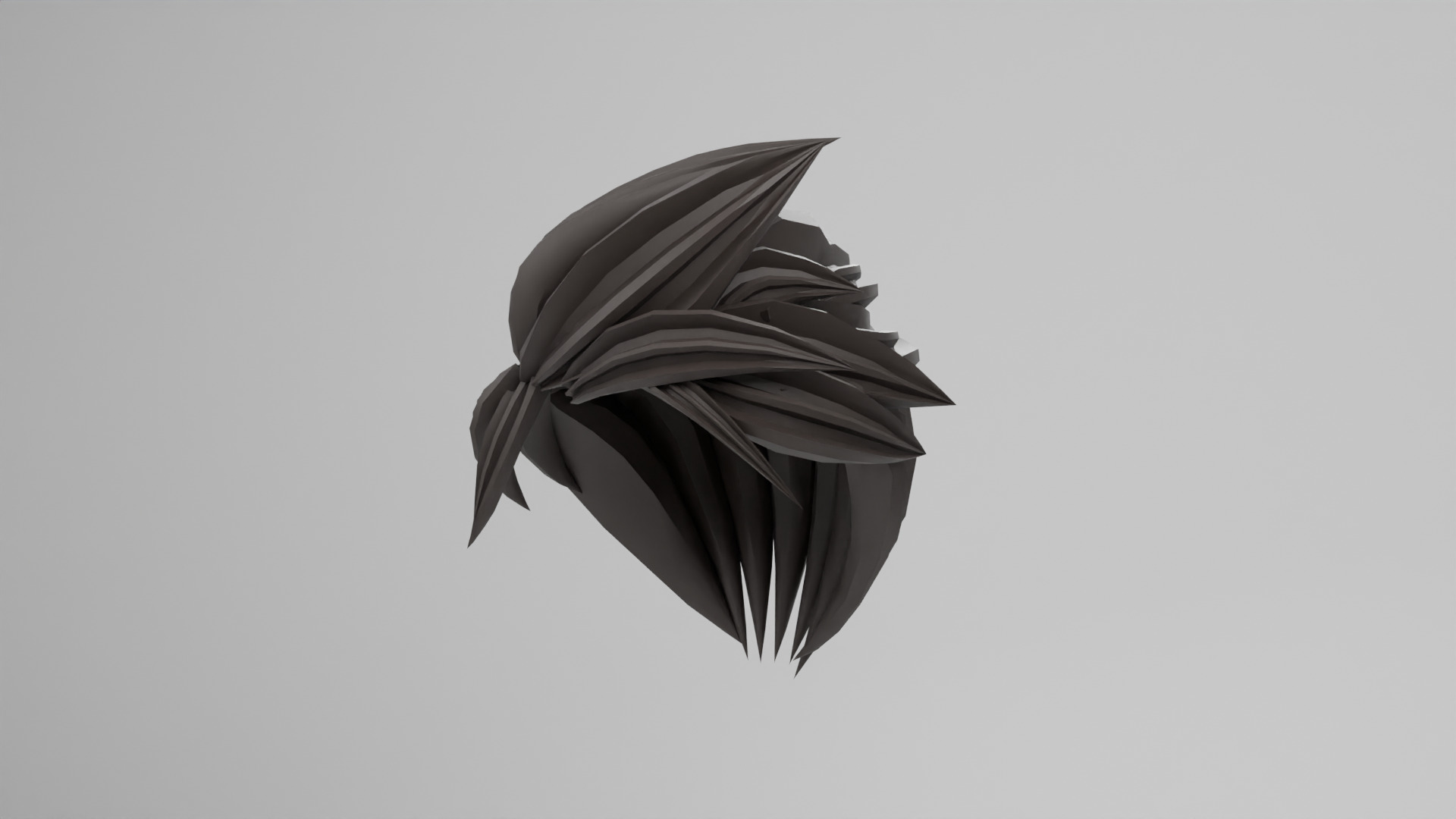 Short Hair Low Poly 3D Model for Male Character Game Ready Asset free ...