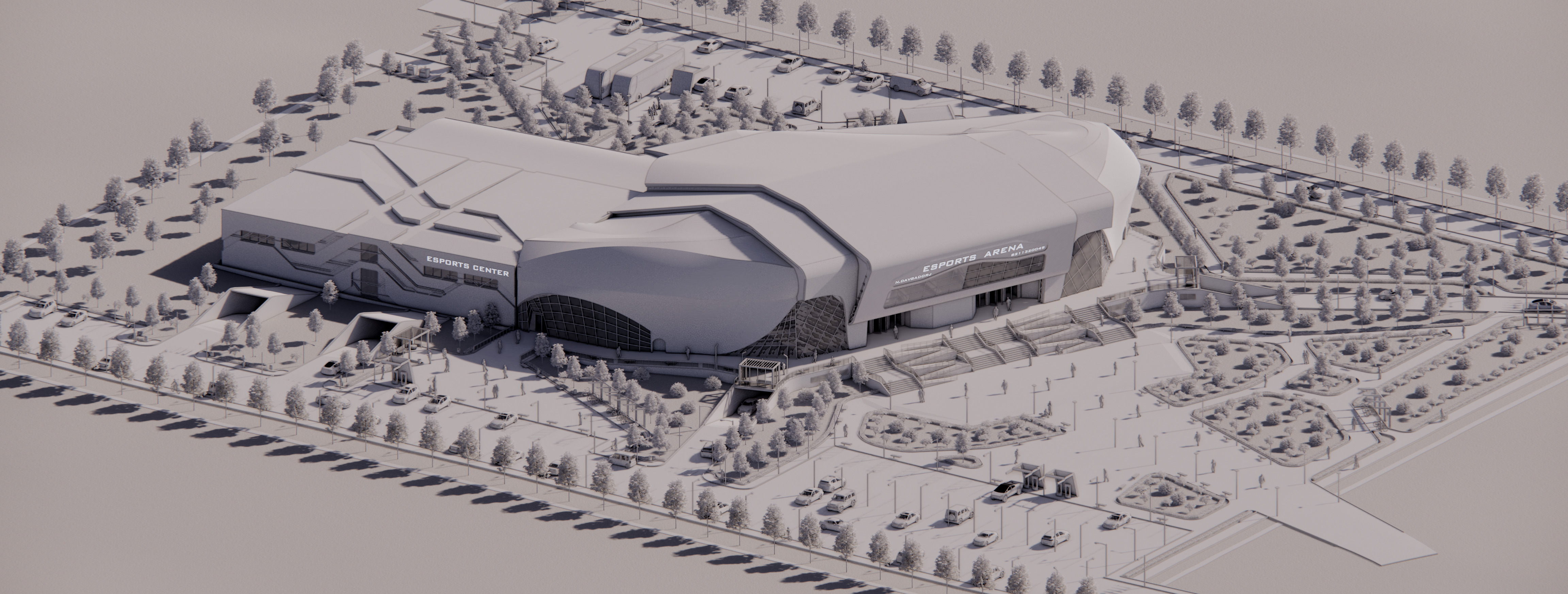 Esports Arena Revit Architecture Model 3D model | CGTrader