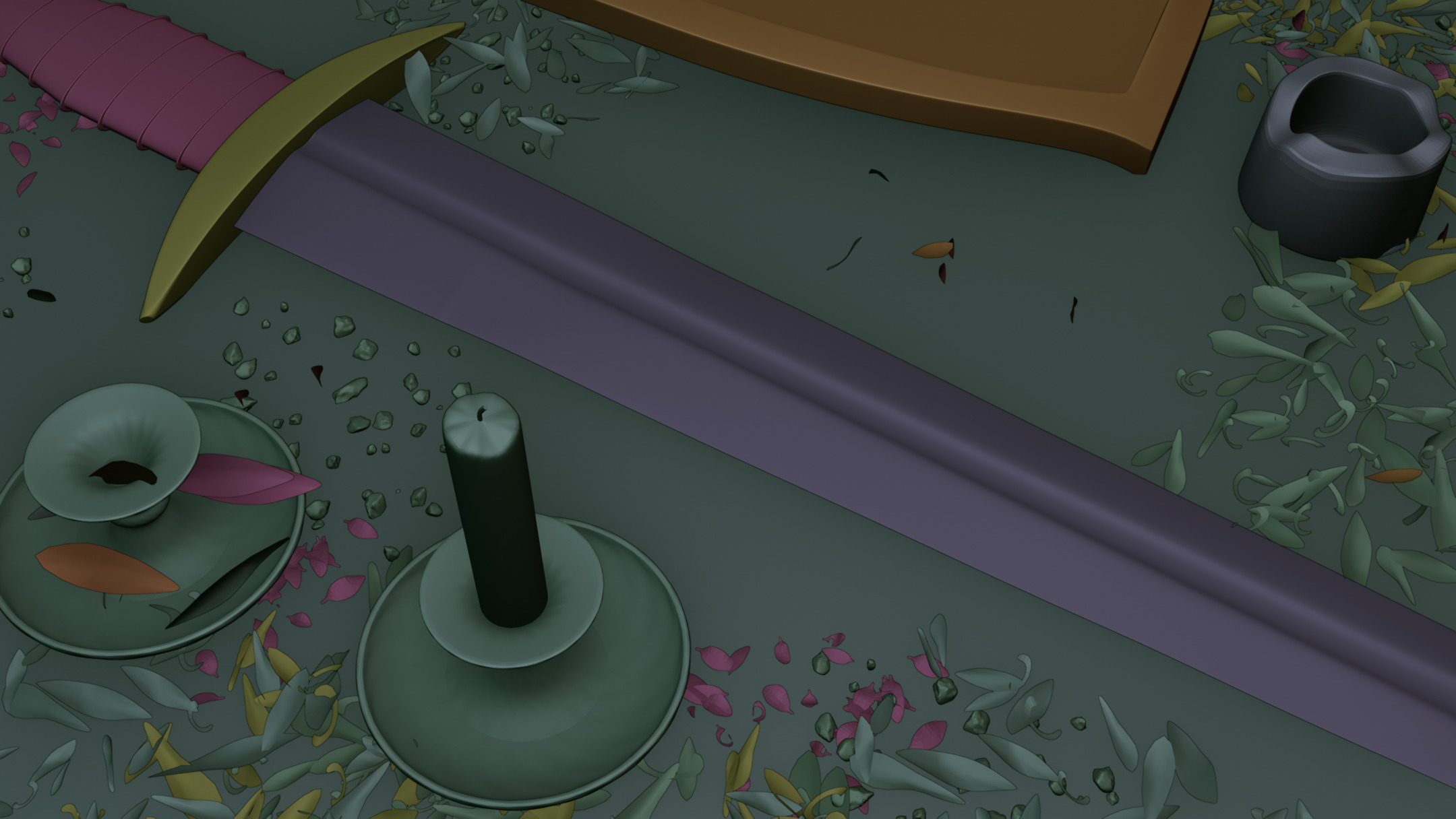 Medieval Sword Prop Full Scene 3D model | CGTrader