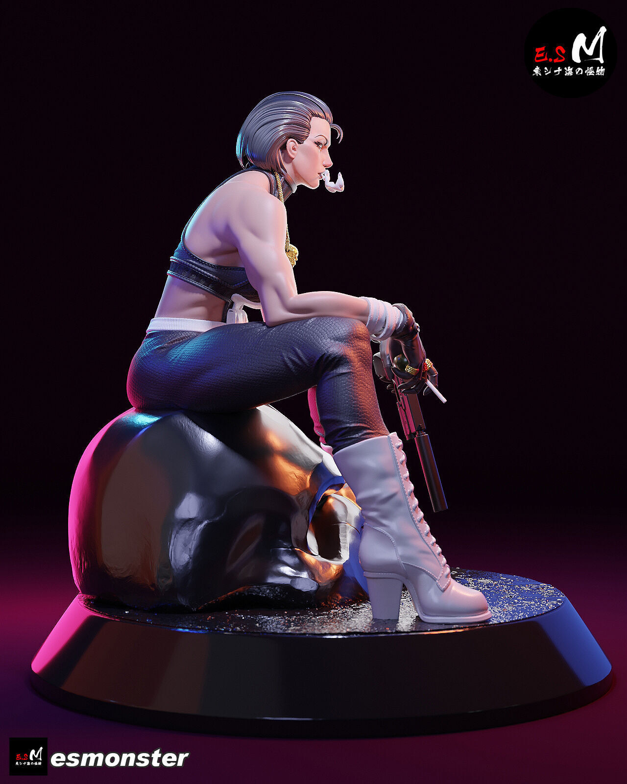 Punisher Female with NSFW BY ESM 3D model 3D printable | CGTrader