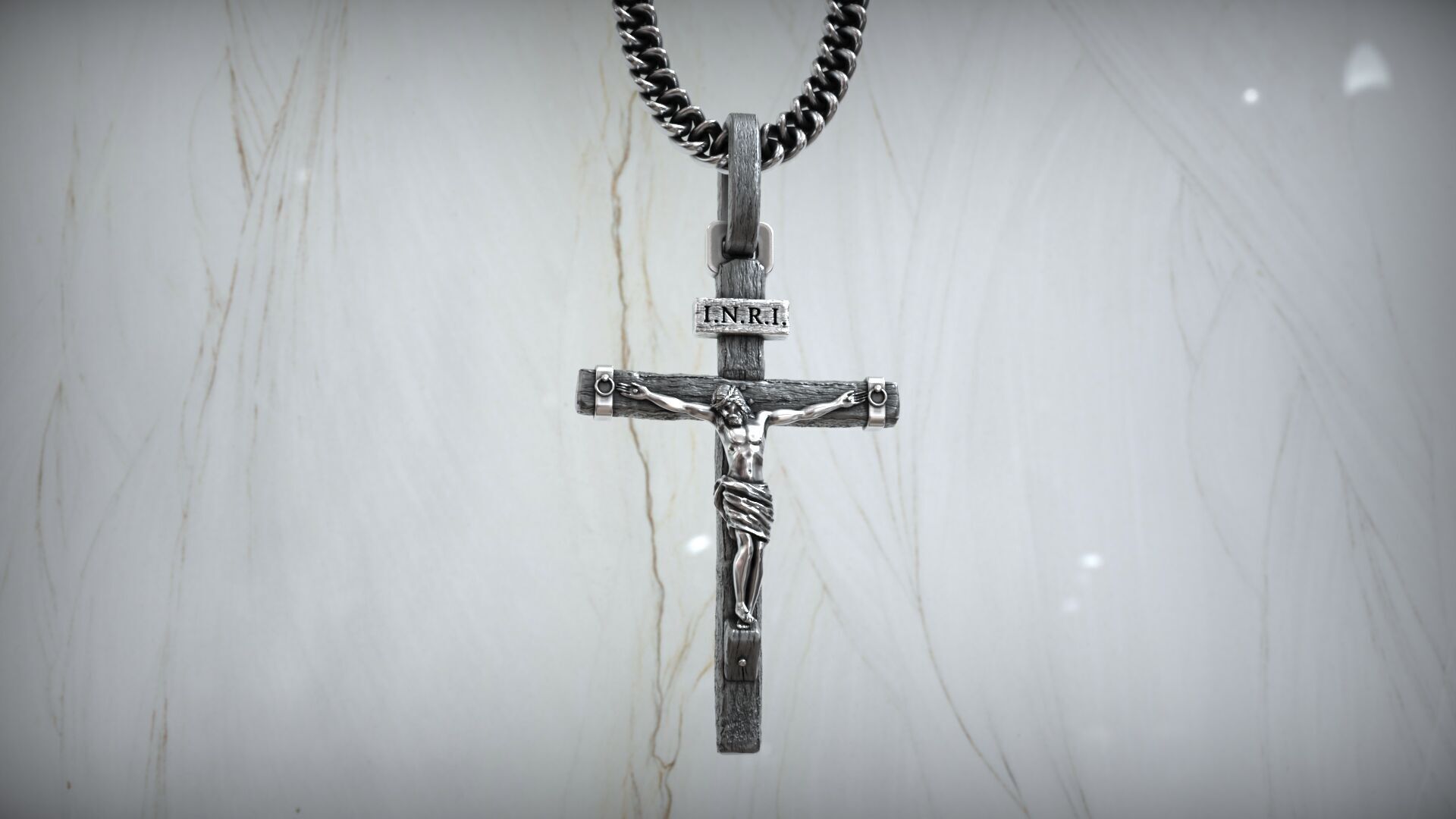 Jesus Christ Crucifixion Christian Cross Pendant 3D model 3D printable | CGTrader