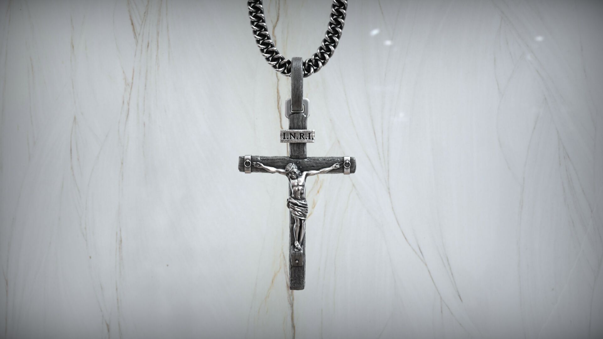 Jesus Christ Crucifixion Christian Cross Pendant 3D model 3D printable | CGTrader