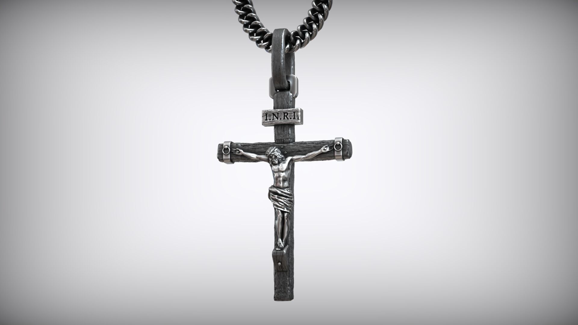 Jesus Christ Crucifixion Christian Cross Pendant 3D model 3D printable | CGTrader
